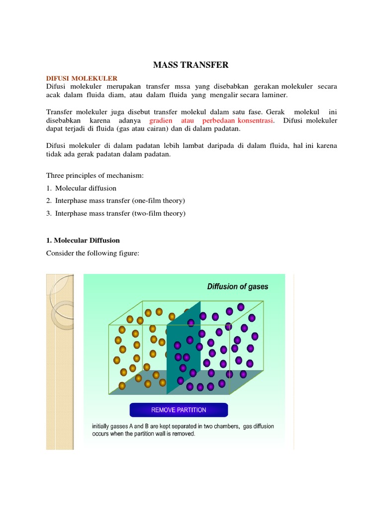 Mass Transfer PDF | PDF | Difusi | Penguapan
