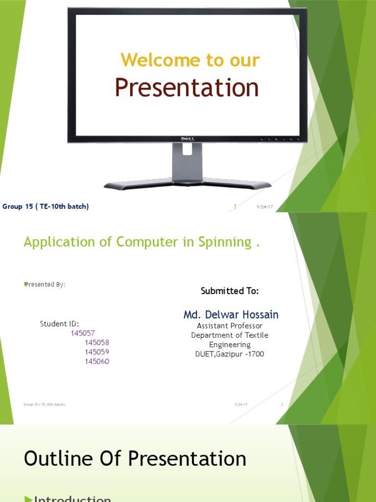 Computer Application in Modern Spinning Section | PDF | Spinning ...