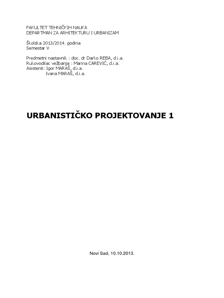 UP1-13 14-Terminski Plan | PDF