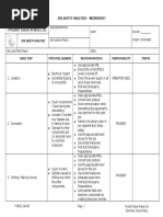 JSA For Bolt Tightening, Grating Removal | PDF | Hazards | Oil Spill