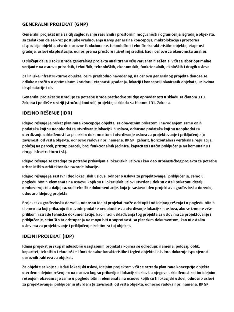 Generalni Projekat | PDF