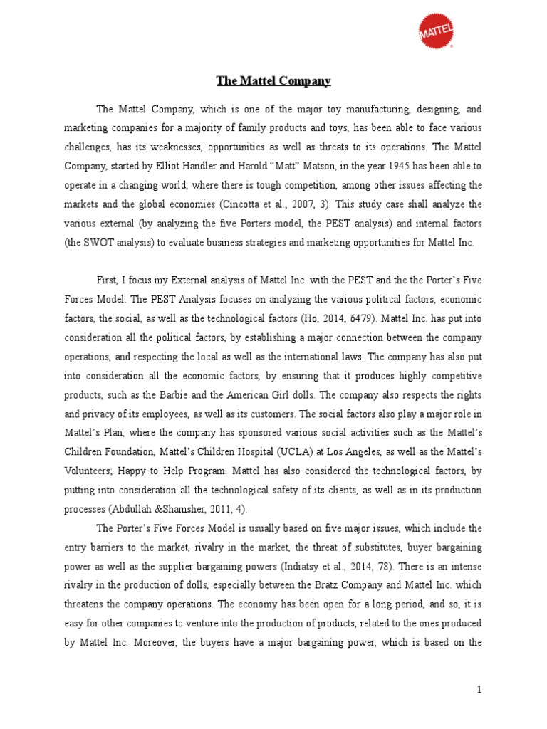 Case Study Mattel | PDF | Strategic Management | Marketing Strategy