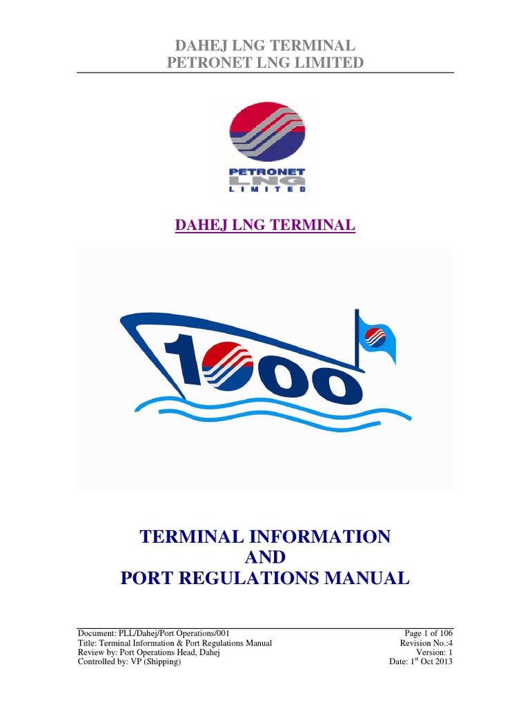 Petronet LNG Limited - Dahej Terminal Information PDF | PDF | Liquefied ...