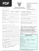 Thailand Visa Application Form | PDF | Travel Visa | Official Documents
