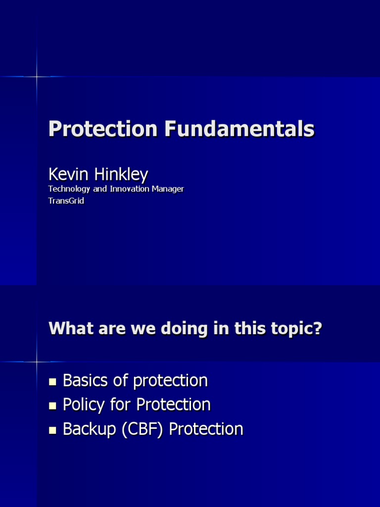 Protection Fundamentals: An Overview of Fault Detection, Control, and ...