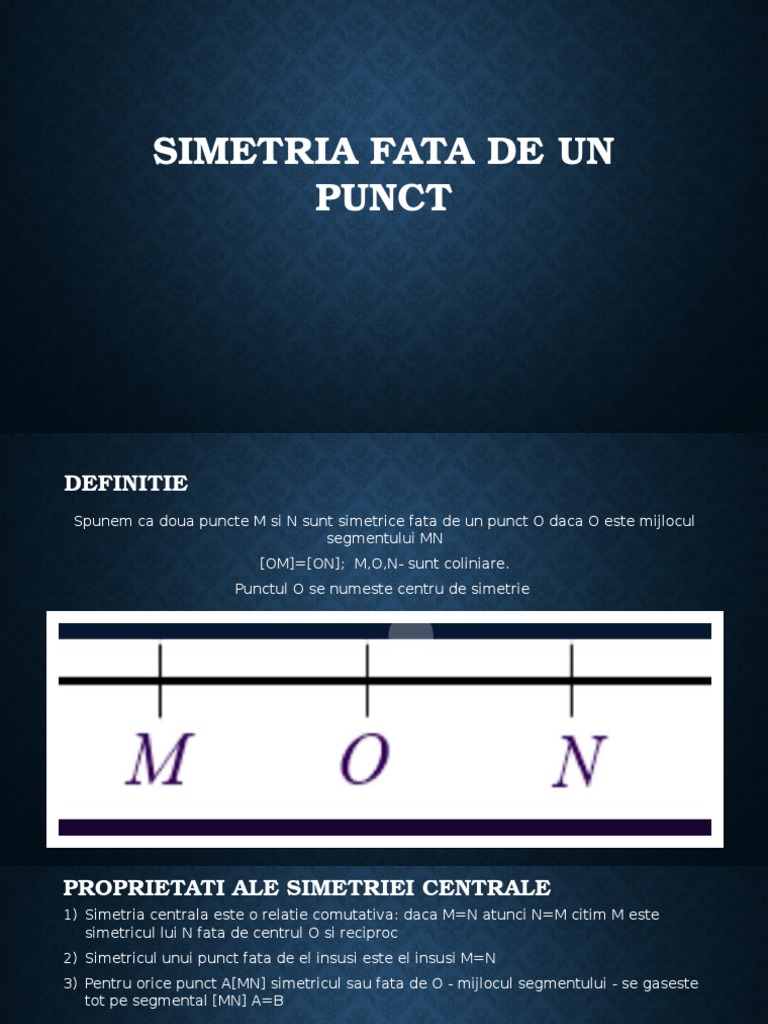 Simetria Fata de Un Punct