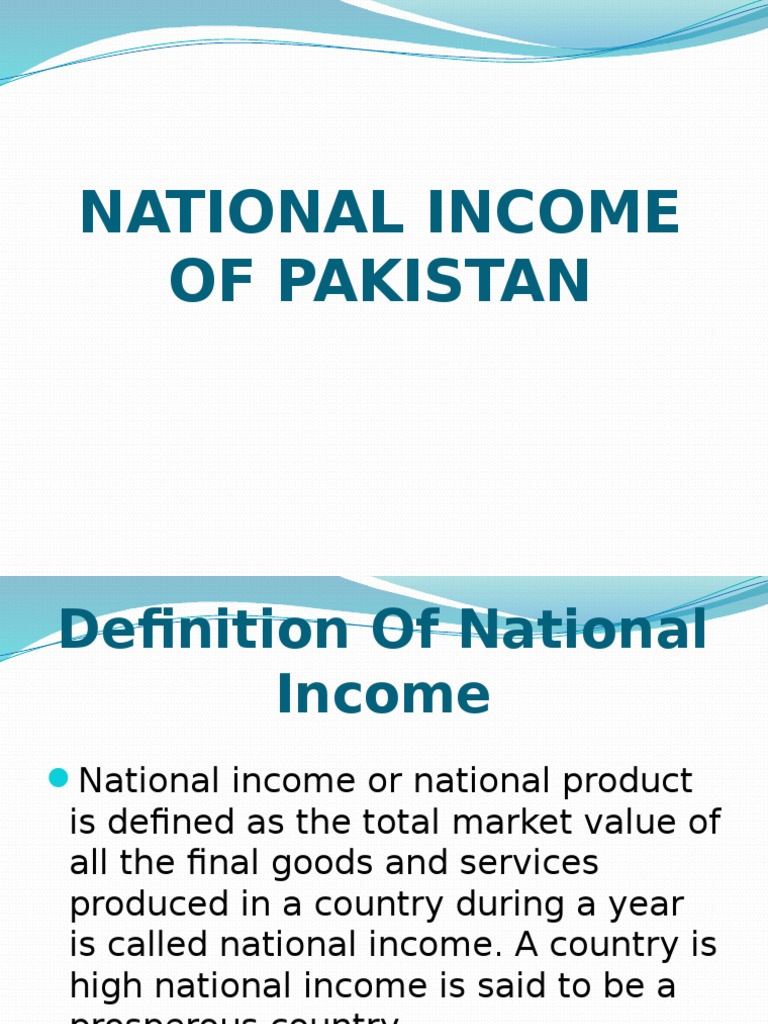 National Income of Pakistan | PDF | Gross Domestic Product | Measures ...