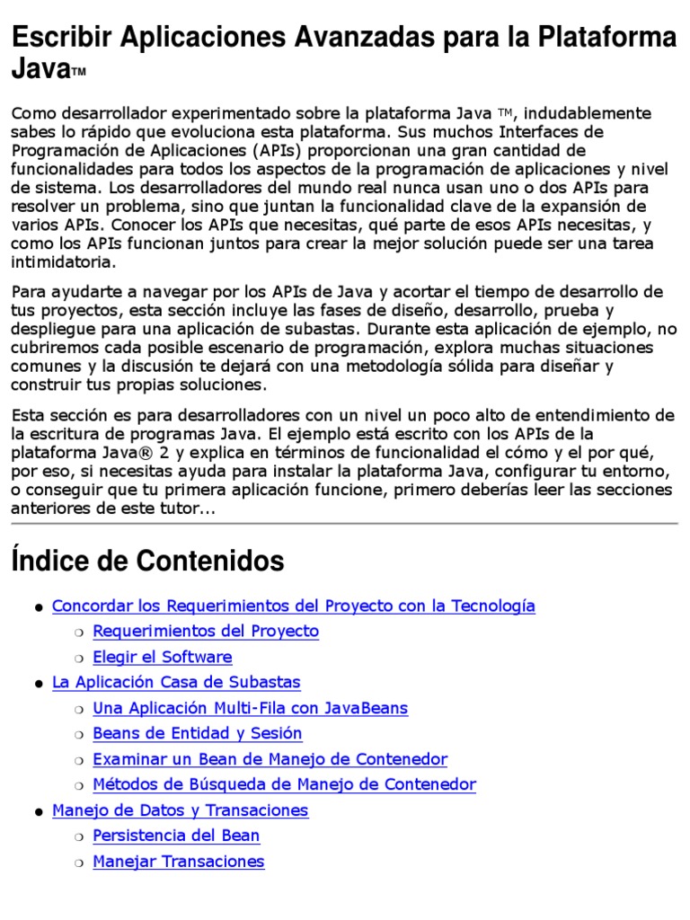 Informatica-Programacion Avanzada en Java | PDF | Enterprise Java Beans ...