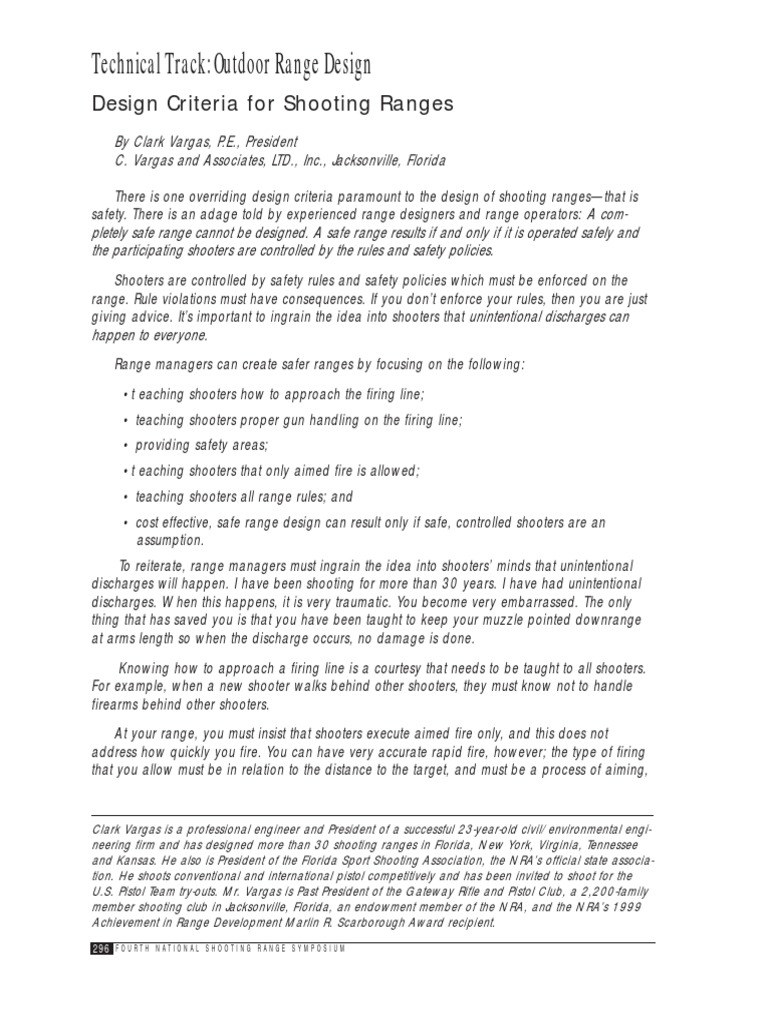Design Criteria For Shooting Ranges | PDF | Trajectory | Shooting Sport