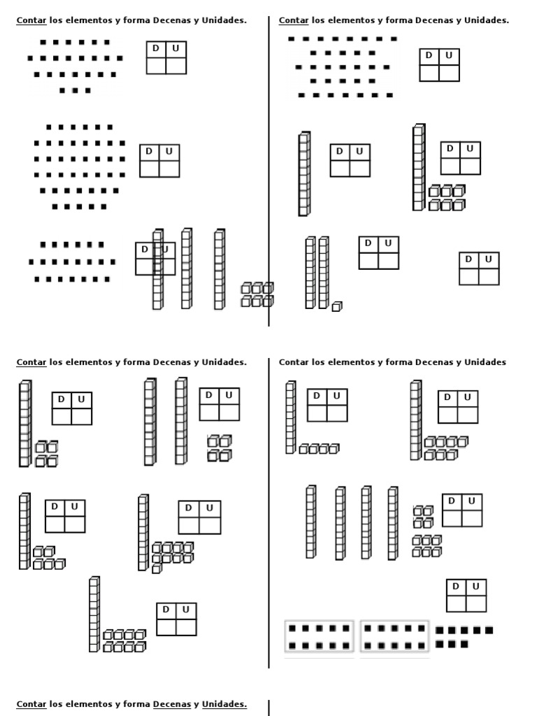 Cuenta Los Elementos y Forma Decenas y Unidades | PDF
