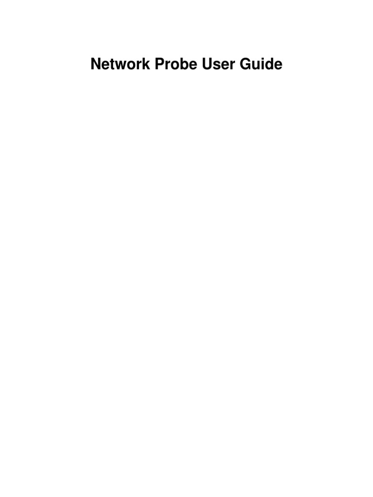 Network Probe User Guide | PDF | Port (Computer Networking) | Computer ...