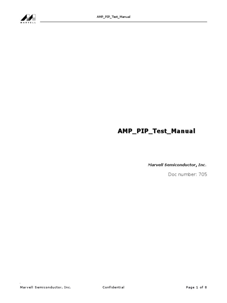 AMP PIP Test Manual | PDF | Codec | Input/Output
