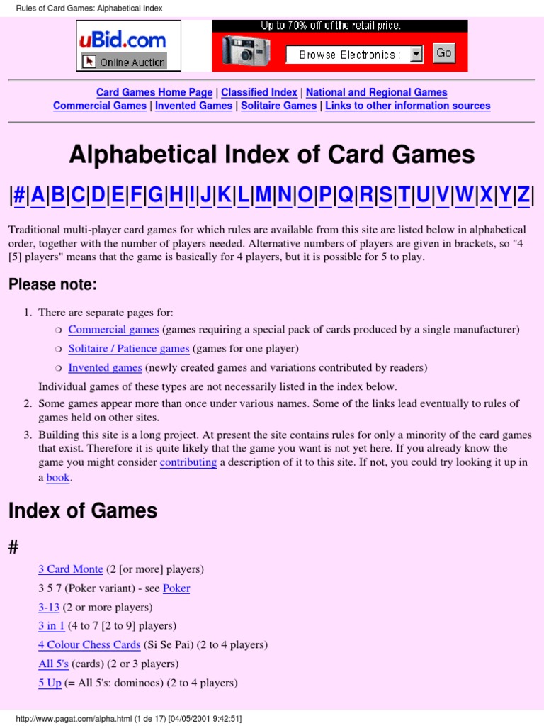 Card Games | PDF | Playing Cards | Card Games
