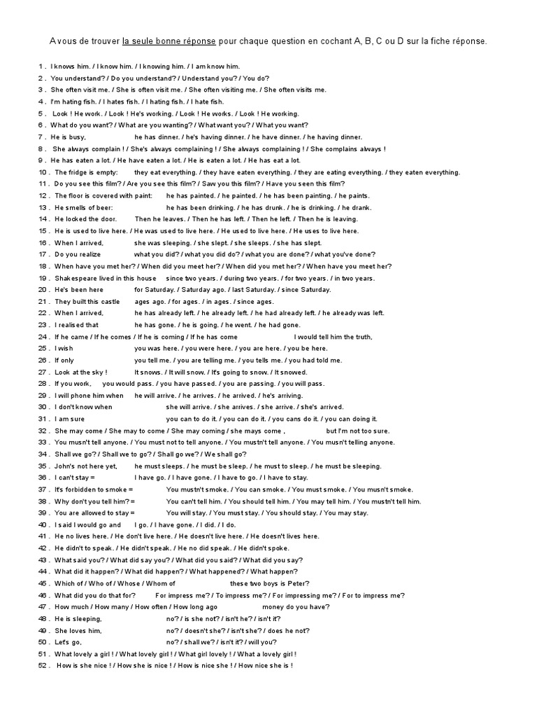 Phrases à Corriger | PDF