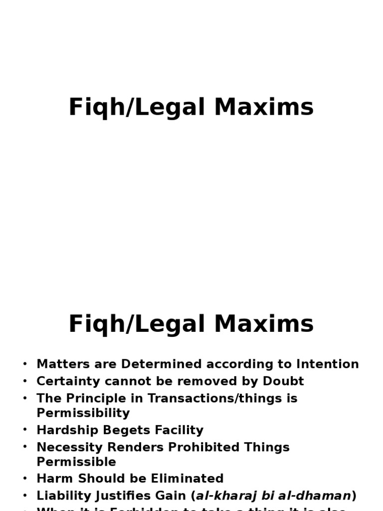 Legal Maxims | PDF | Usury | Common Law