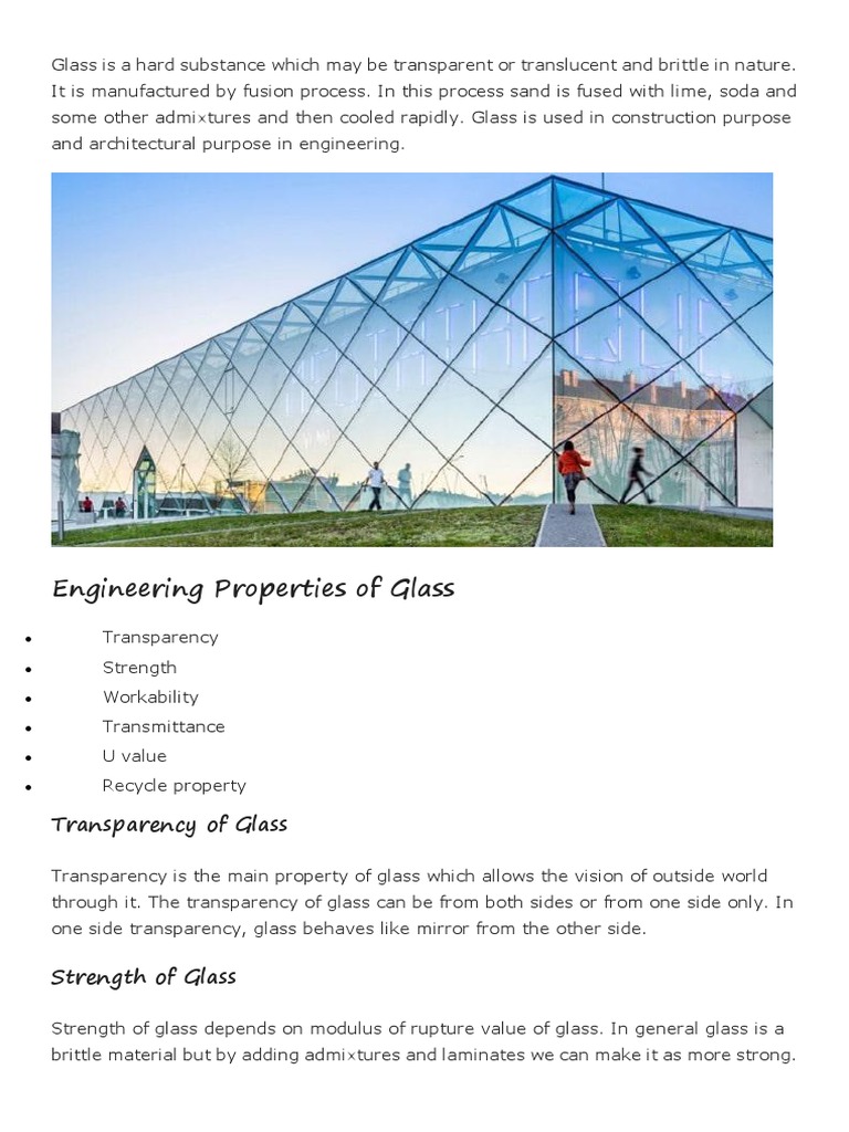 Types of Glass | PDF | Glasses | Concrete
