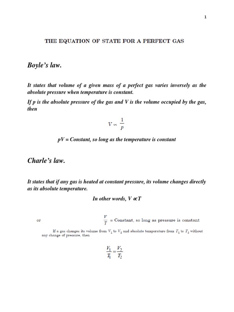 GAS LAWS (NOTES).pdf | Enthalpy | Gases