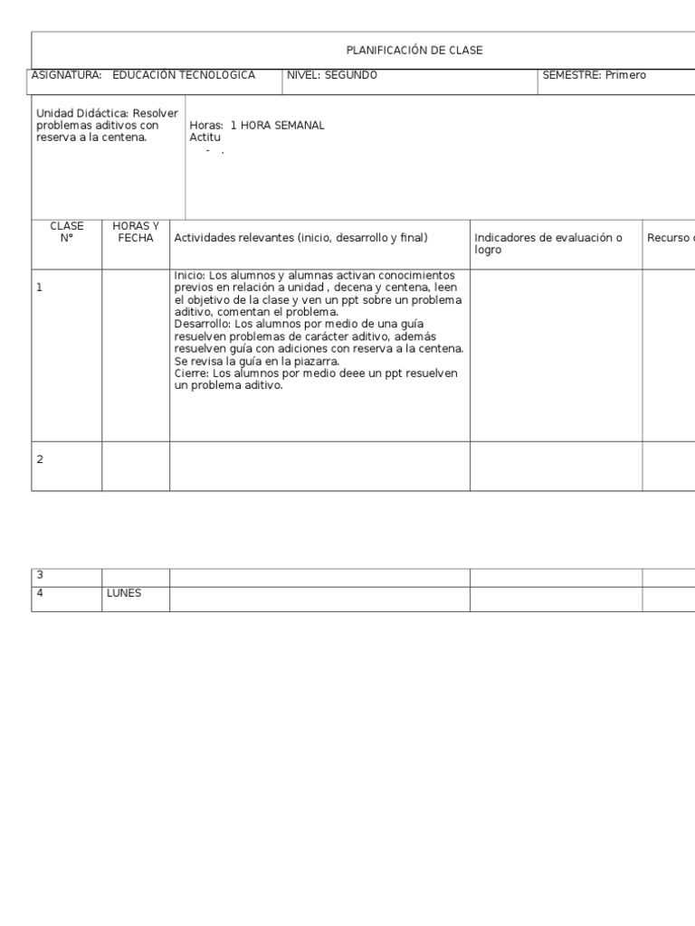 Planificacion Clase Grabada | PDF