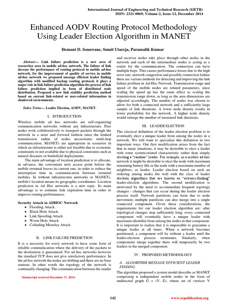 IJETR022985 | PDF | Wireless Ad Hoc Network | Routing