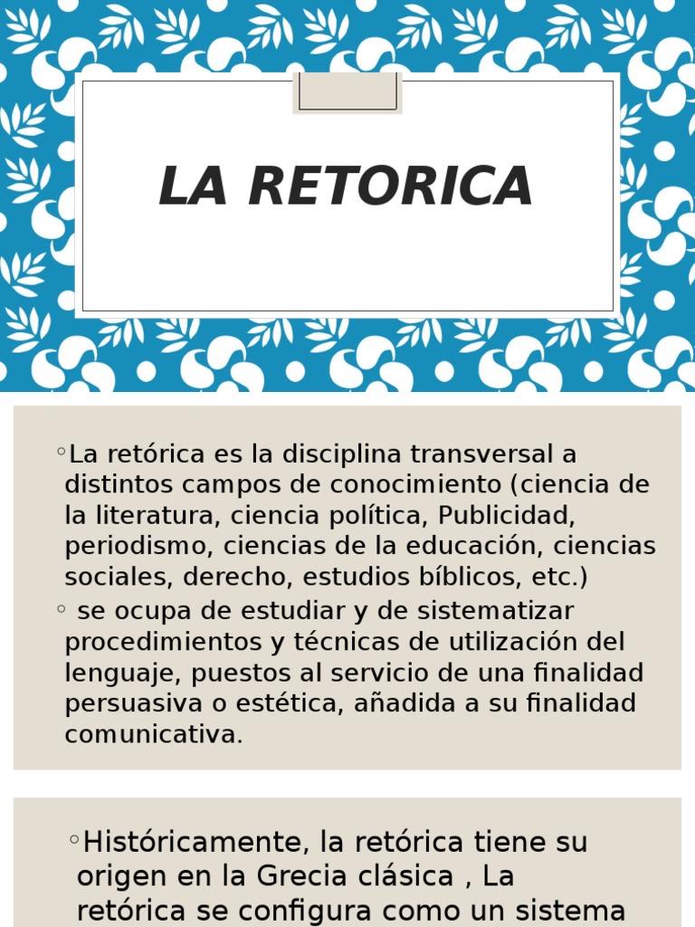 Definición y Estructura de la Retórica | PDF | Retórica | Filología