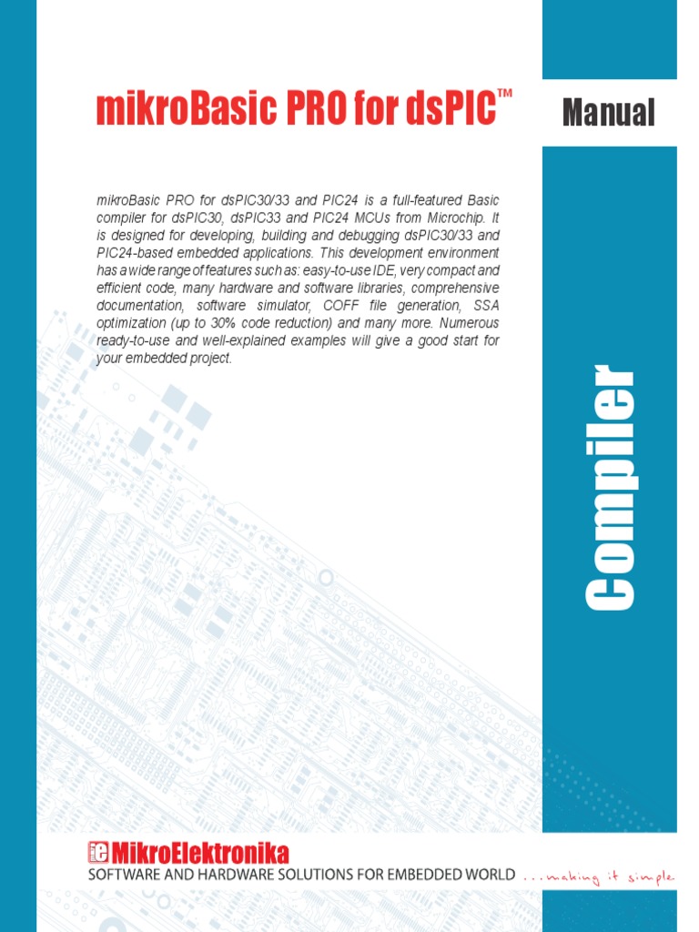 Mikrobasic Dspic Manual v100 | PDF | Pic Microcontroller | Pointer (Computer Programming)
