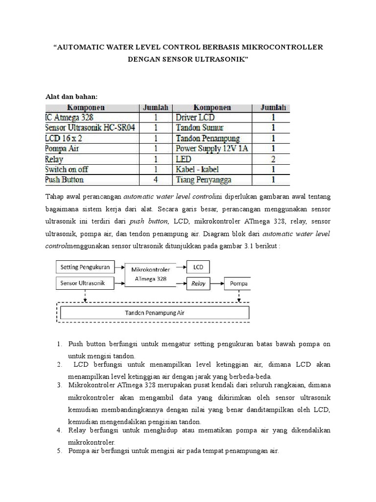 Water Level Controller | PDF