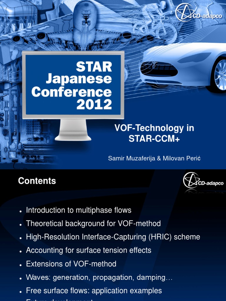 18 Japan2012 Milovan Peric VOF | PDF | Fluid Dynamics | Drop (Liquid)