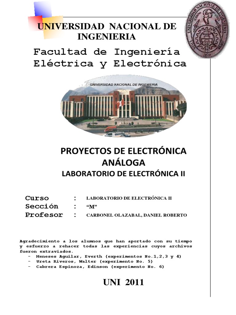 Guia de Laboratorio EE442 v2 PDF | PDF | Amplificador operacional | Sonido