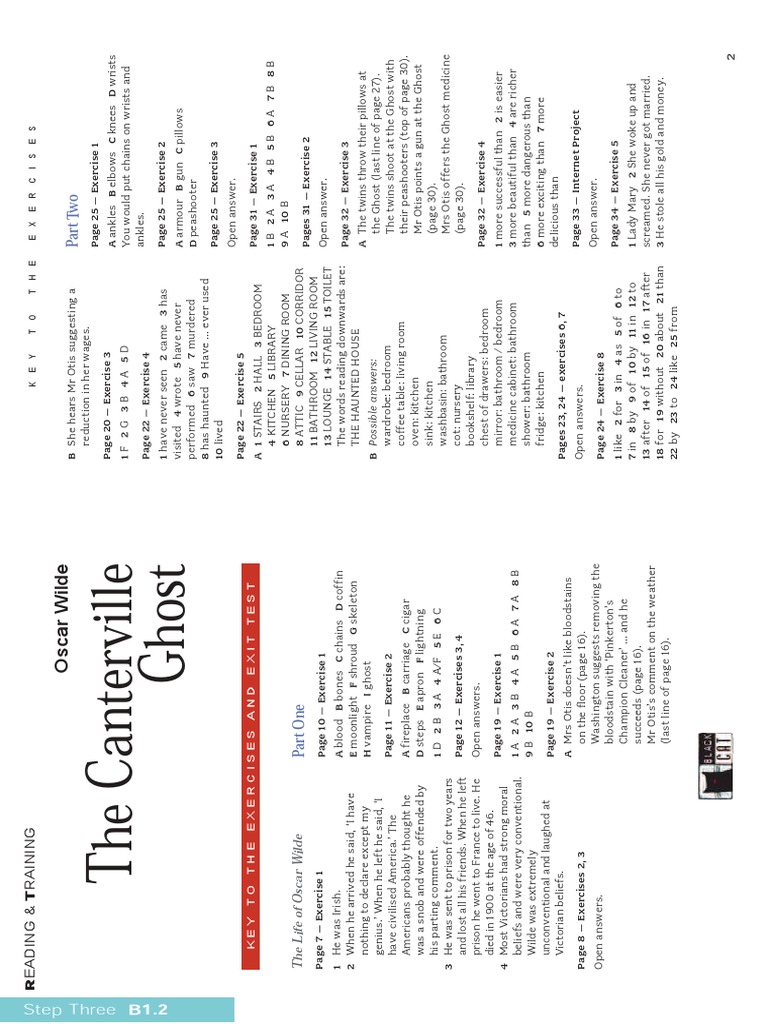 The Canterville Ghost Key To Activities PDF | PDF | Ghosts