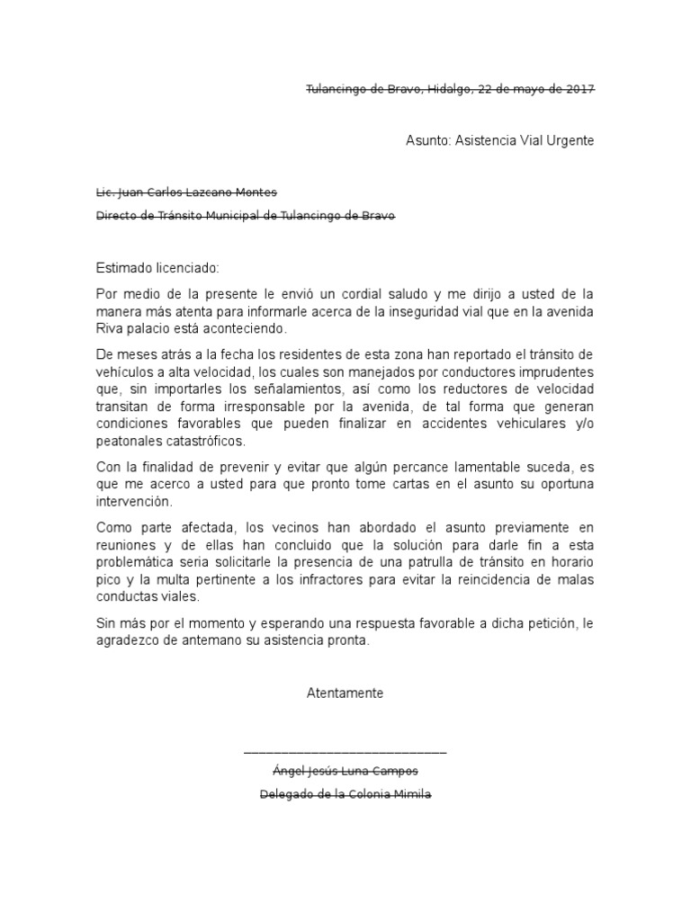 Ejemplo de Redaccion Carta Formal | PDF