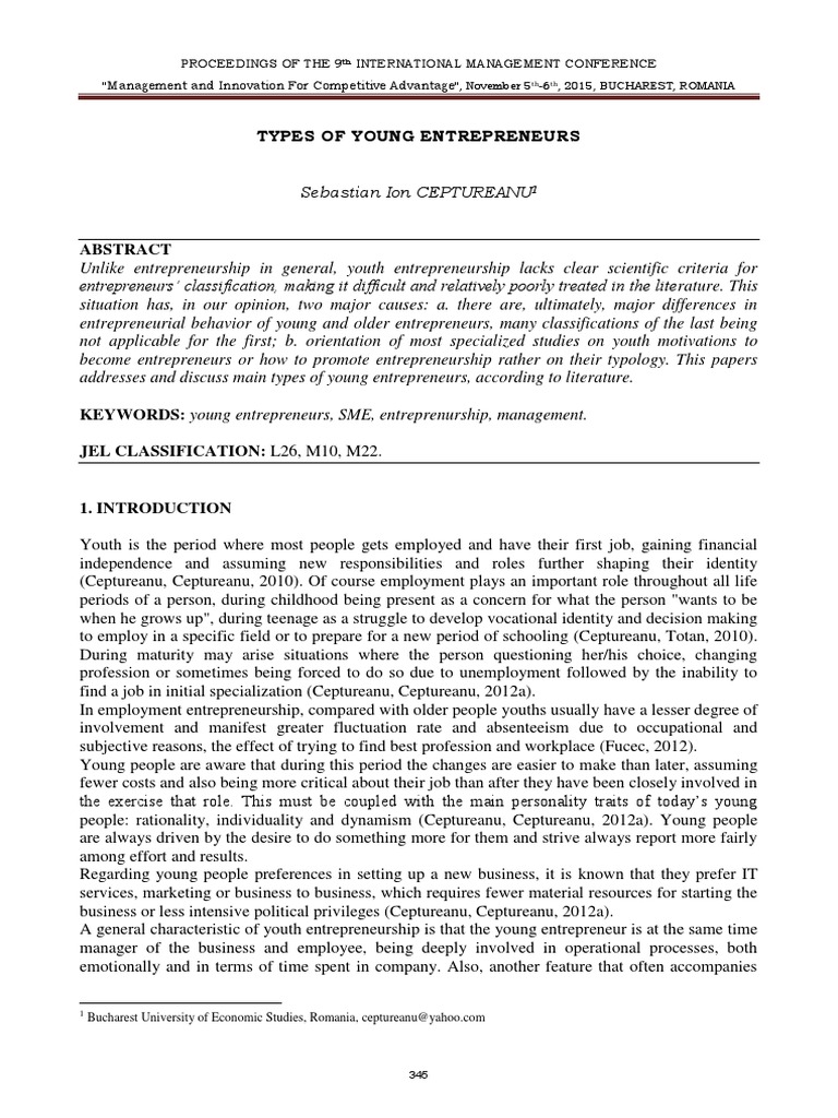Ceptureanu Sebastian Ion | PDF | Entrepreneurship | Innovation