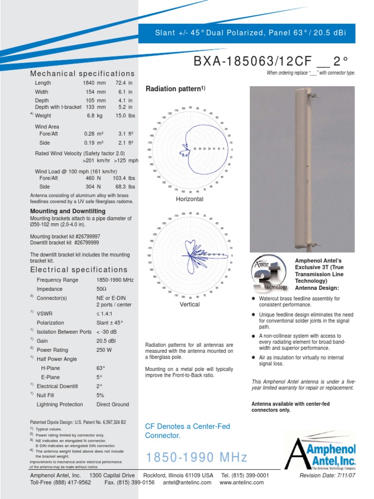 Bxa 185063 12CF 2 | PDF | Antenna (Radio) | Radio
