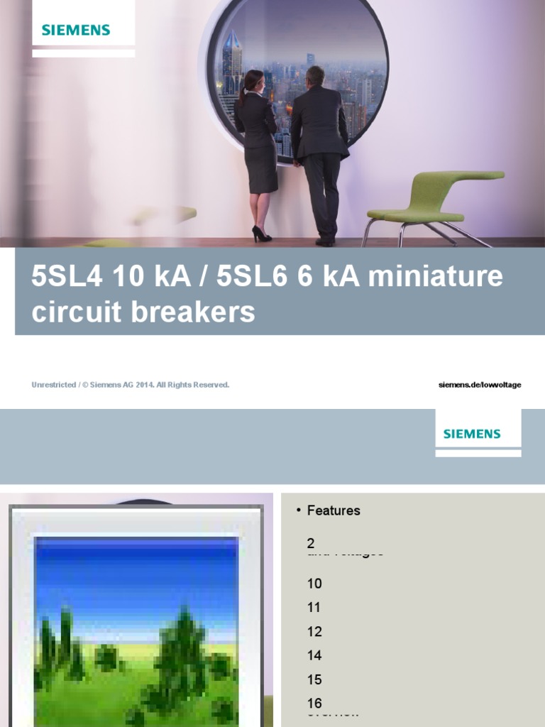 5SL4 10 KA 5SL6 6 KA Miniature Circuit Breakers Product Slides 6957 ...