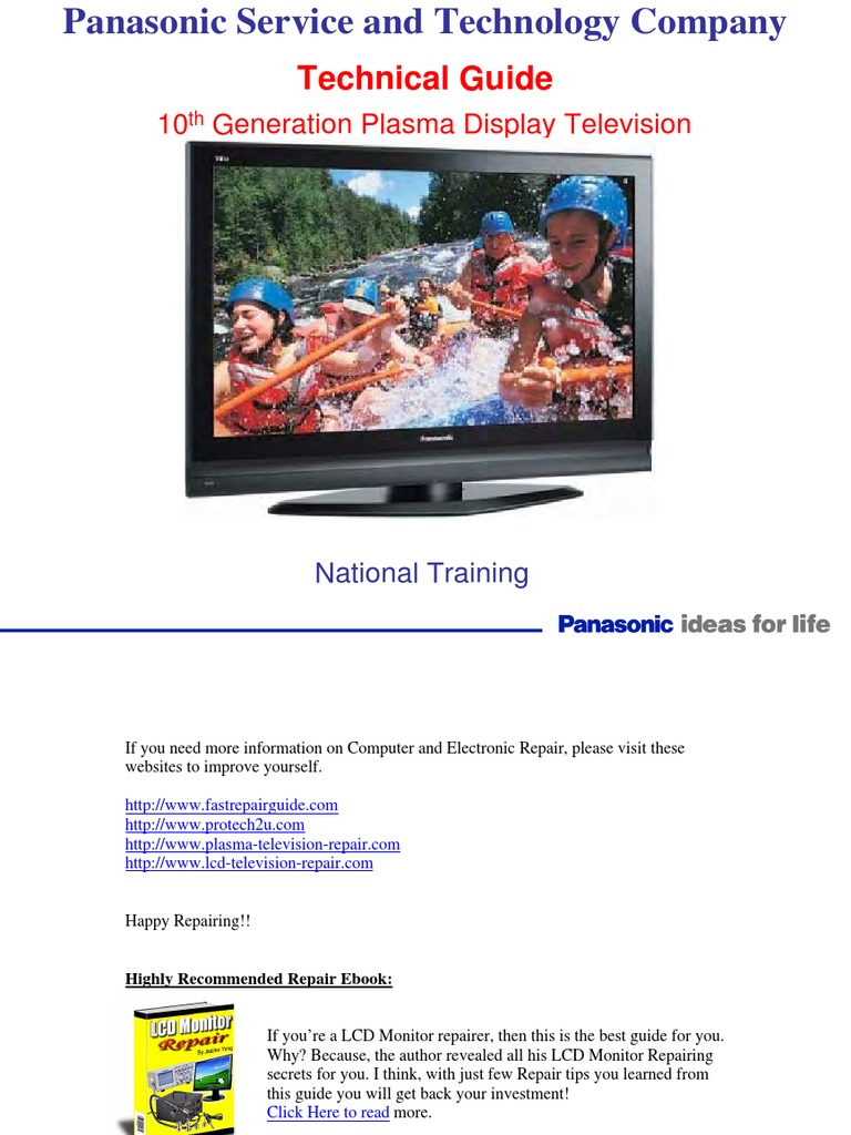 Panasonic 10th Gen PDP TV Training Manual | PDF | Power Supply | Video
