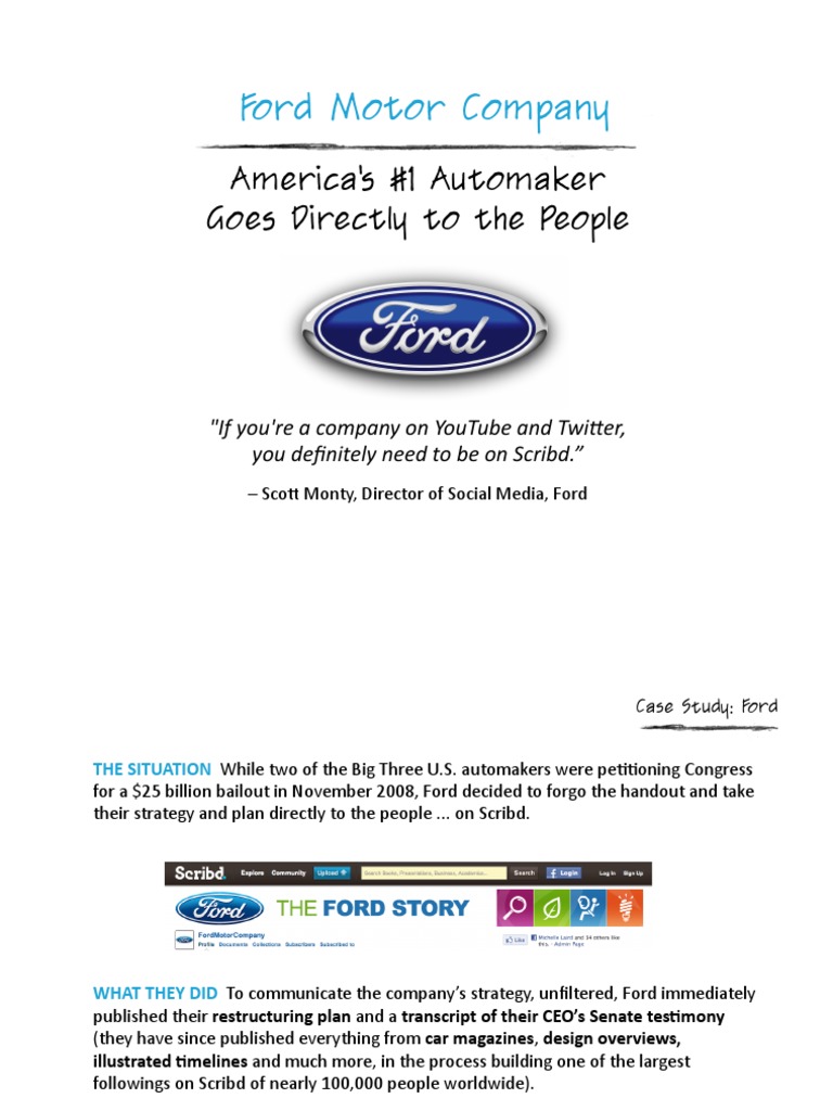 Ford Motor Company & Scribd Case Study | PDF | Scribd | Public Sphere