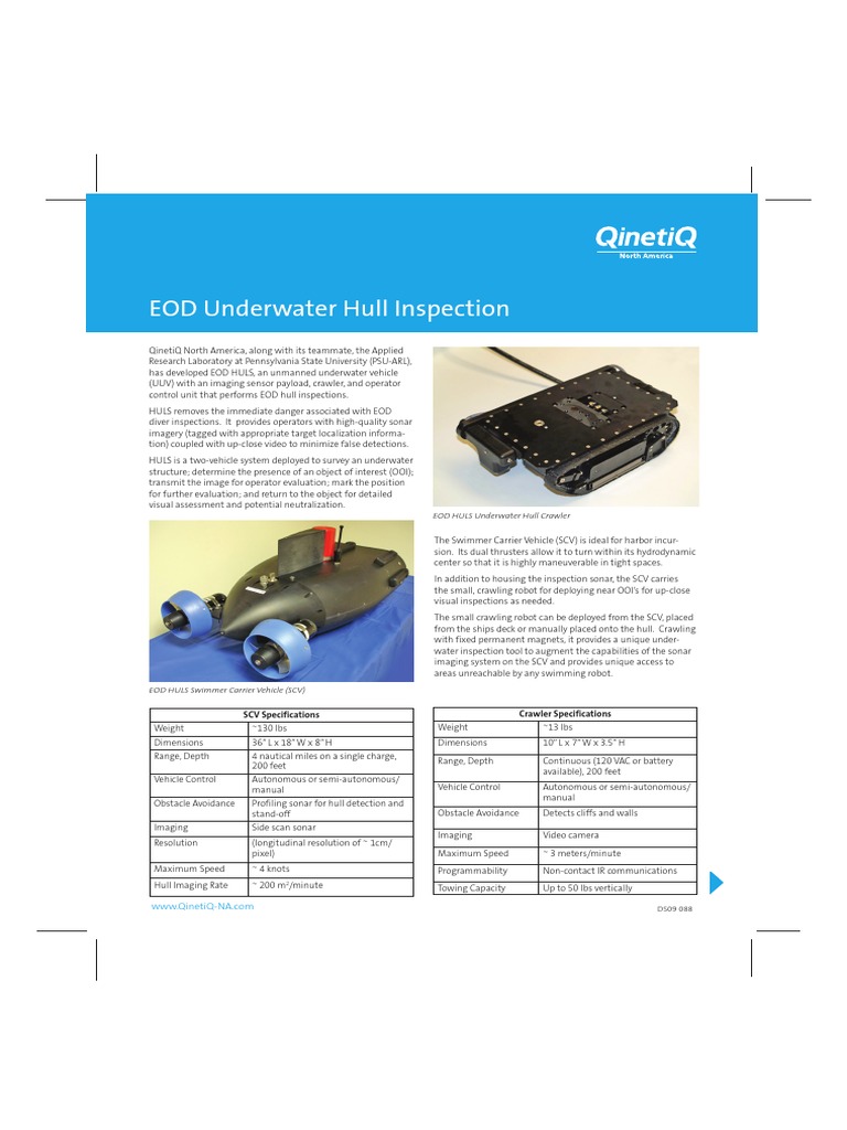PRODUCT - EOD Underwater Hull Inspection PDF | PDF | Bomb Disposal | Sonar