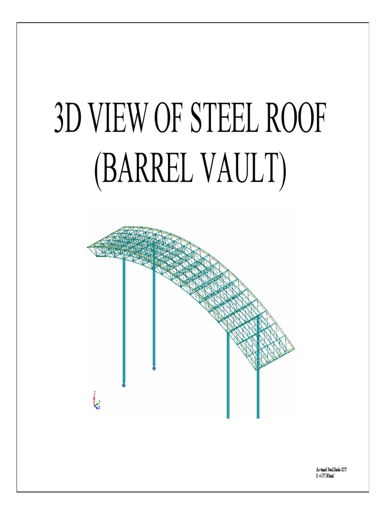 3D Steel Barrel Vault Roof Design | PDF