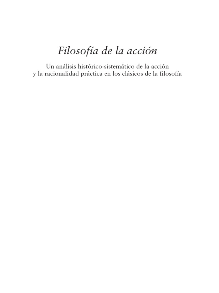 Filosofía de La Acción | PDF | Immanuel Kant | Metafilosofía