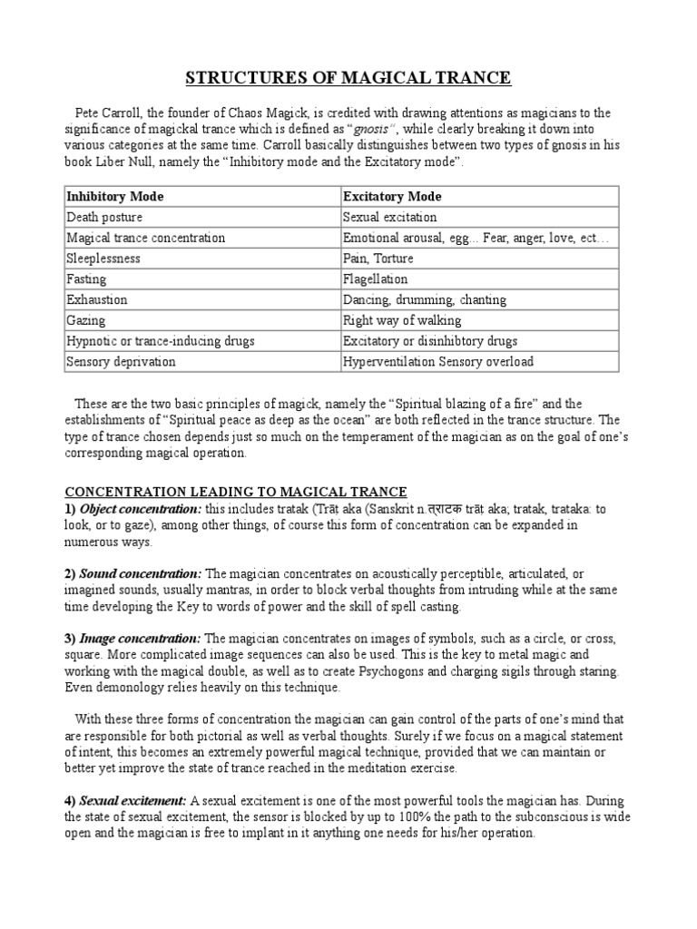 Structures of Magical Trance | PDF | Trance | Hallucinogen