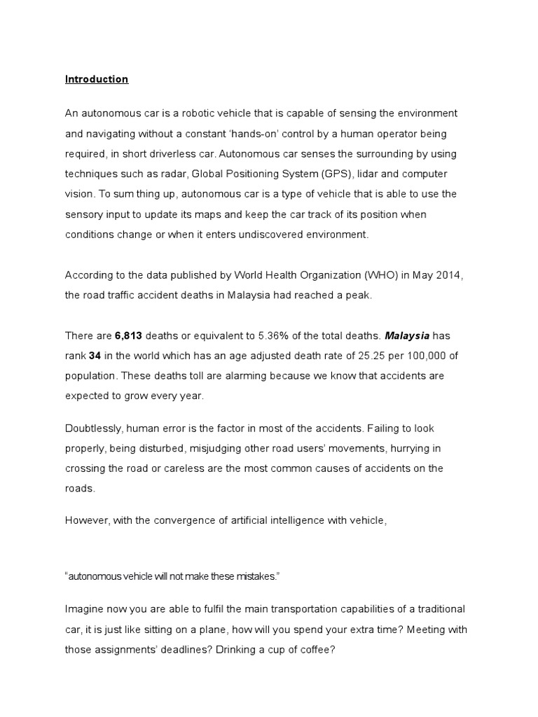 Autonomous Vehicle Will Not Make These Mistakes. | PDF | Autonomous Car ...