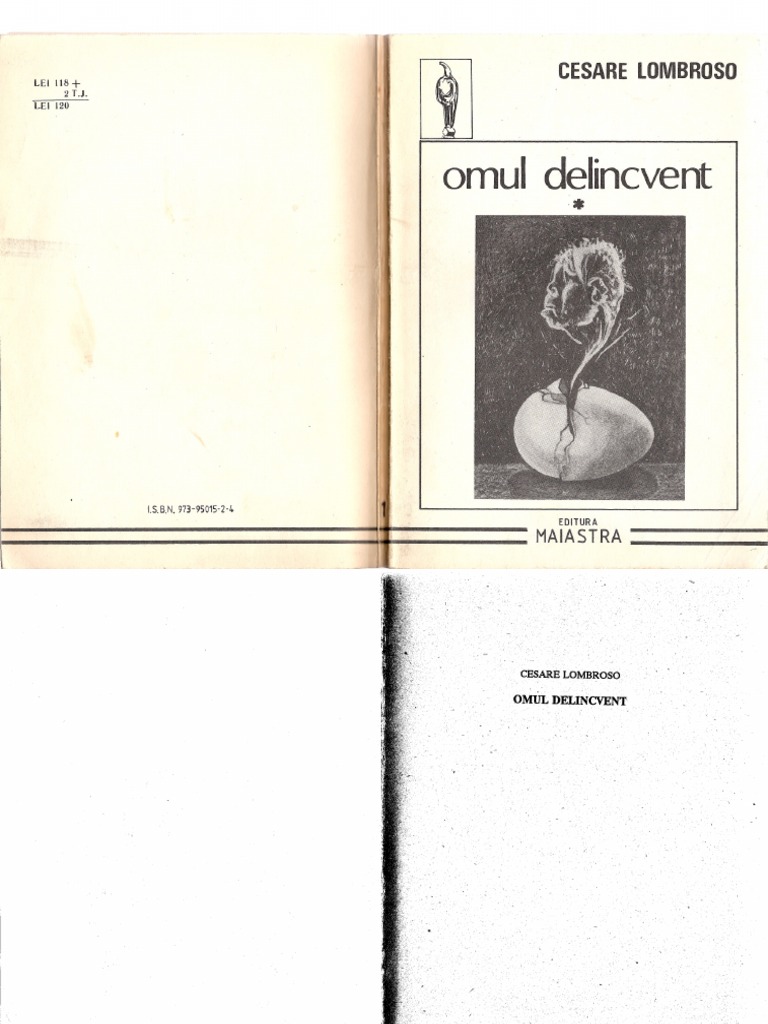 Lombroso Cesare - Omul Delicvent PDF | PDF