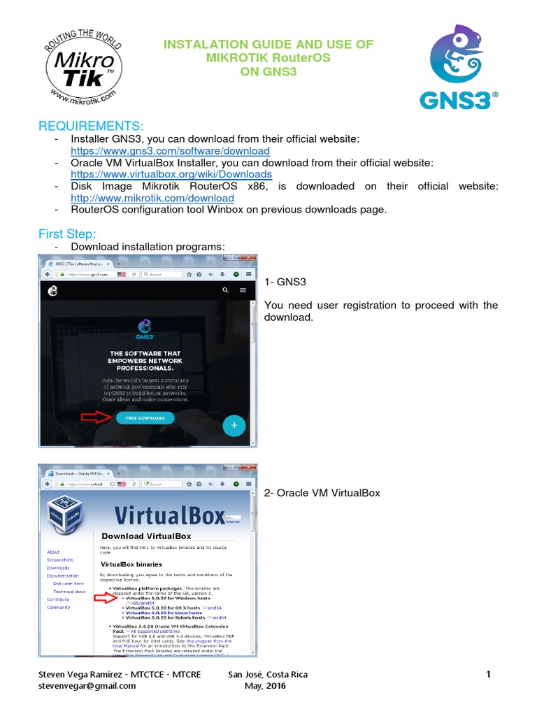 Installing MikroTik RouterOS on GNS3 | PDF | Command Line Interface ...