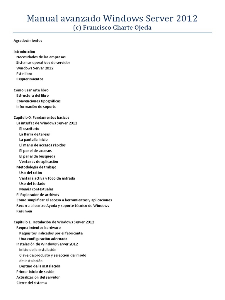 Manual Avanzado Windows Server 2012: (C) Francisco Charte Ojeda | PDF ...