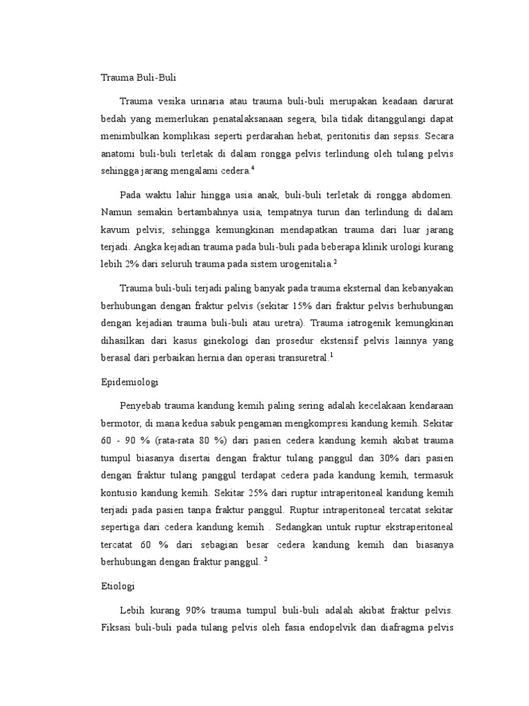 Referat Uro Trauma Buli | PDF