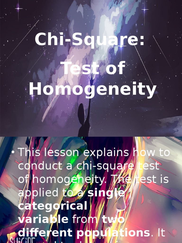 Statistics - Chi Square: Test of Homogeneity (Reporting) | PDF ...