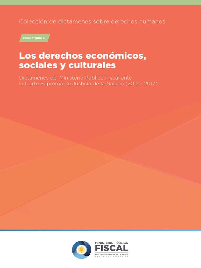 Cuadernillo 6 Los Derechos Económicos Sociales y Culturales | PDF ...