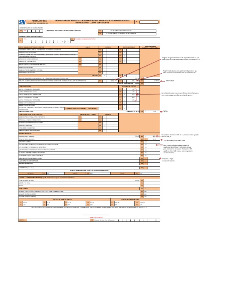 Formulario 102A | PDF | Impuestos | Esfera pública