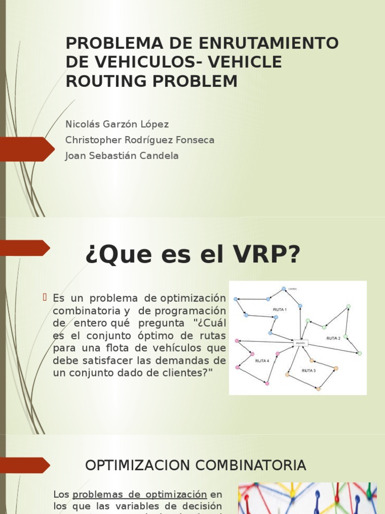 Introducción al Problema de Ruteo de Vehículos | PDF | Optimización Matemática | Enseñanza de ...