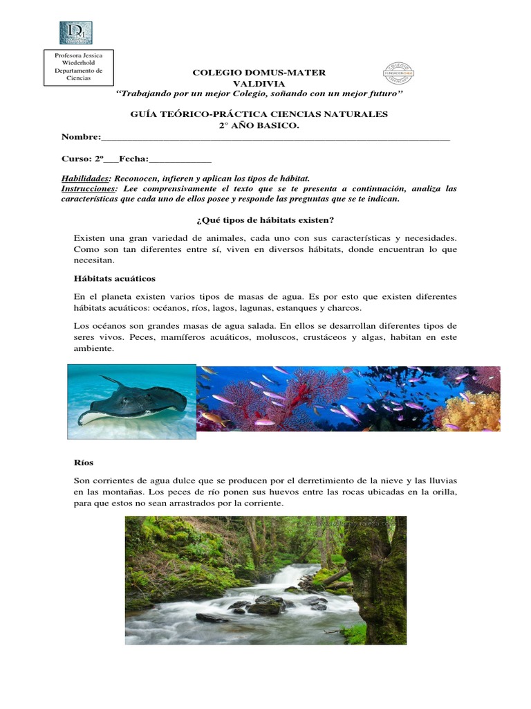 Guia - Tipos de Habitat | PDF | Habitat | lago