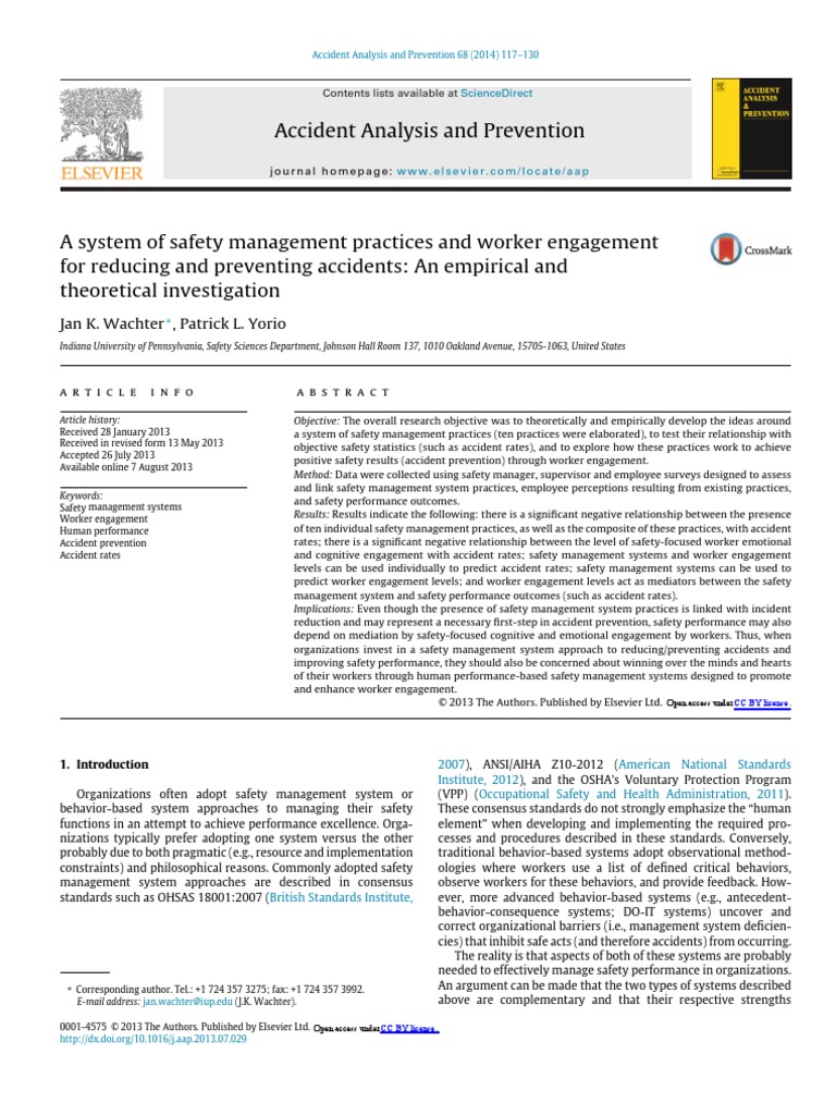 A System of Safety Management Practices PDF | PDF | Safety | Employment